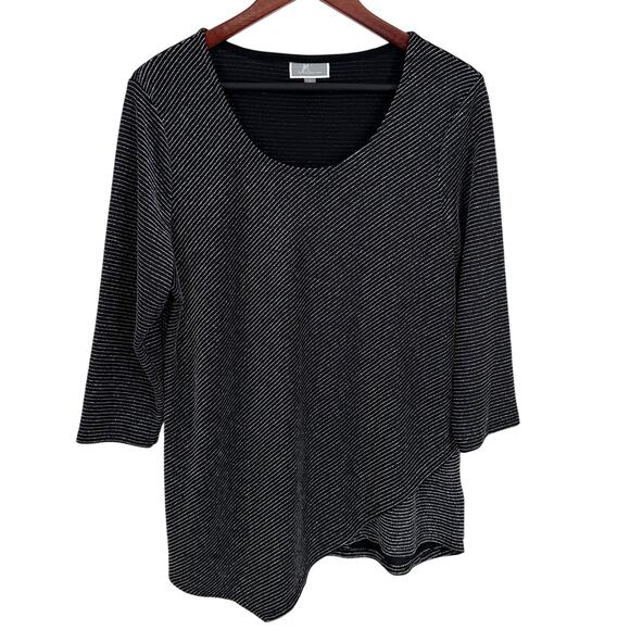 JM Collection | Tops | Jm Collection Large Super Sparkly Silver ...